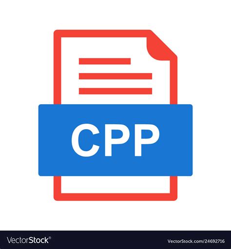 Cpp File Document Icon Royalty Free Vector Image