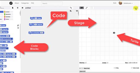 Create Make Learn Create With Code Using Turtlestitch Getting Started