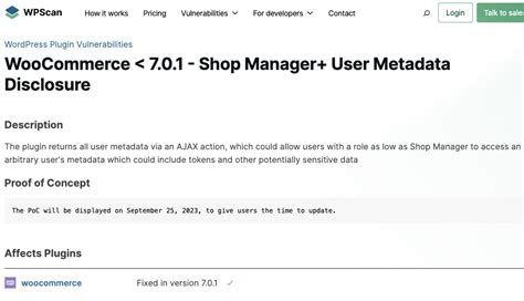 Automattic Reintroduced Security Vulnerability Into Woocommerce Their Wpscan Missed That