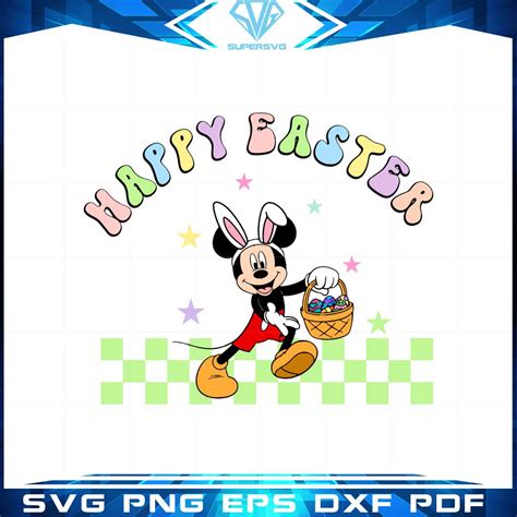 Happy Easter Mickey Easter Egg Svg Graphic Designs Files