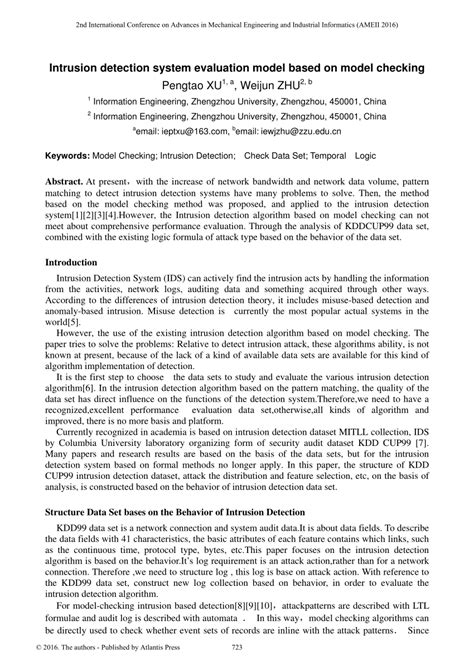 Pdf Intrusion Detection System Evaluation Model Based On Model Checking