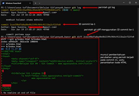 Tutorial Git #6 : Melihat Perubahan Revisi dengan Git Diff - agussuratna.net