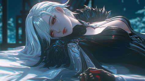 4k HD Wallpaper Arlecchino Resting In Moonlit Hotel Room