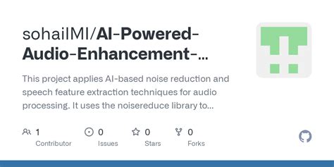 Github Sohailmiai Powered Audio Enhancement Noise Reduction Mfcc