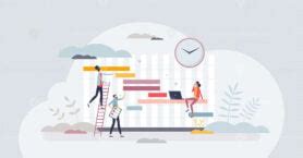 Gantt Chart As Project Schedule For Time Management Tiny Person Concept VectorMine