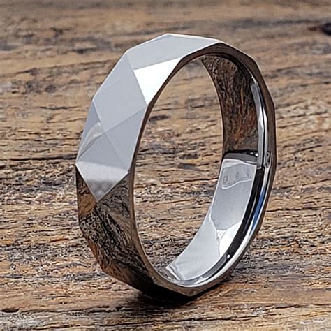 Helene Silver Faceted Rings Bright Vibrant Forever Metals