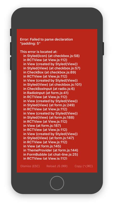 [rn] Failed To Parse Declaration Of Padding · Issue 1346 · Styled Components Styled Components