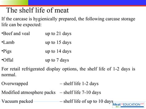 Meat Storage And Preparation PPT