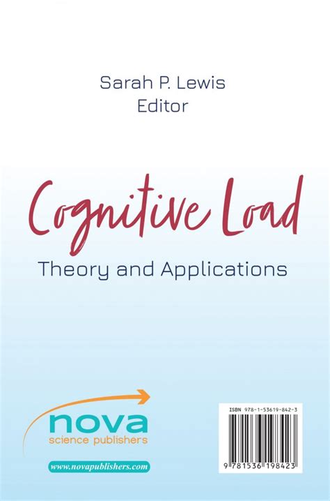 Cognitive Load Theory And Applications Nova Science Publishers