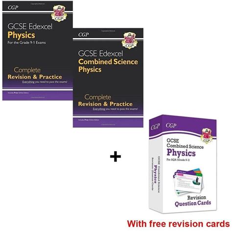 Cgp Gcse Edexcel Physics Complete Revision And Practice 2 Books With Free Cards The Book Bundle