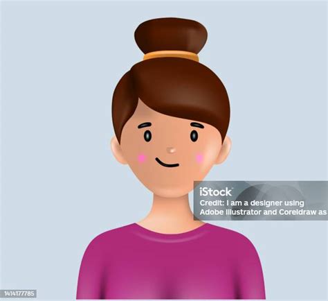 젊은 미소 짓는 여성 아바타 3d 벡터 사람들 캐릭터 일러스트레이션 3차원 형태에 대한 스톡 벡터 아트 및 기타 이미지 3차원 형태 Spike Guys Choice