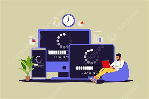 Upgrading Computer Operating System Concept Programmer Updating Os Flat