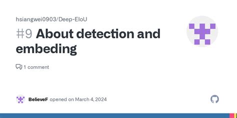 About Detection And Embeding · Issue 9 · Hsiangwei0903deep Eiou · Github