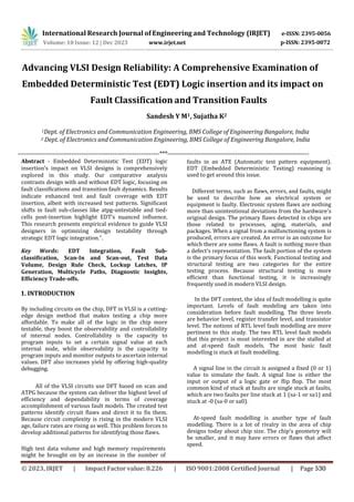 Advancing VLSI Design Reliability A Comprehensive Examination Of Embedded Deterministic Test