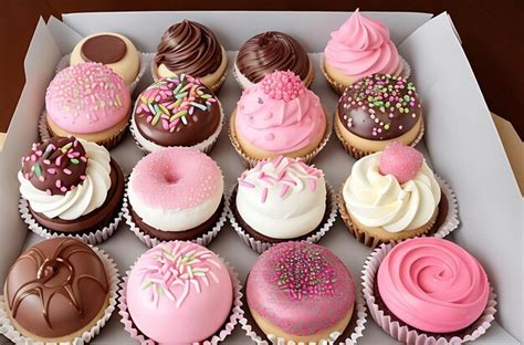 Premium Ai Image Assorted Desserts With Chocolate Frosted