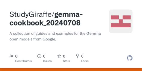 Gemma Cookbook Gemma Keras Gemma Quickstart Ipynb At Main StudyGiraffe Gemma