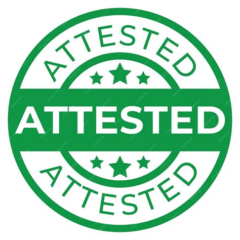 Premium Vector Green Attested Isolated Stamp Sticker Seal With Stars