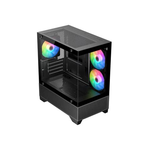 Trendsonic Eris Tg Front And Side Panel Micro Atx Case W 3 120mm Fan