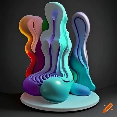 Colorful And Intricate 3d Abstract Sculpture On Craiyon