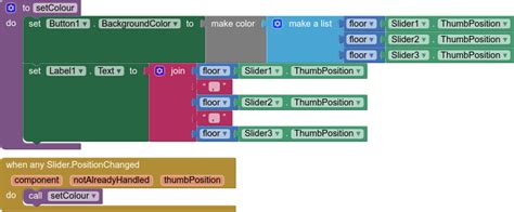 multiple sliders problem mit app inventor help mit app inventor