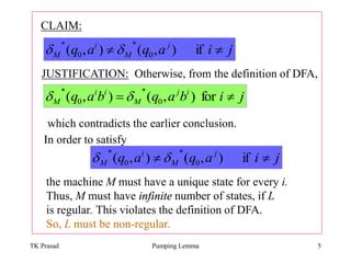PumpingLemma Compiler Design Of Chapter Ppt