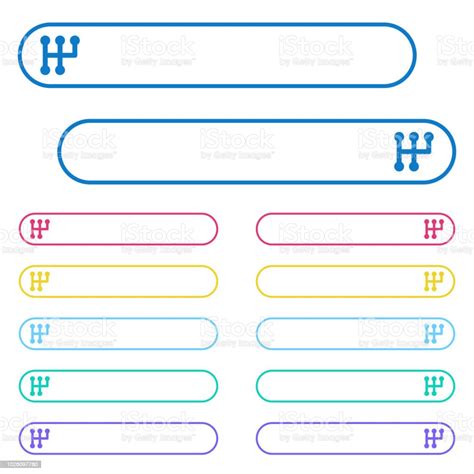 Manual Shift Icons In Rounded Color Menu Buttons Stock Illustration Download Image Now