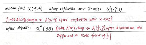 Solved The Figure Below Is Reflected Over X Axis And Then Dilated With