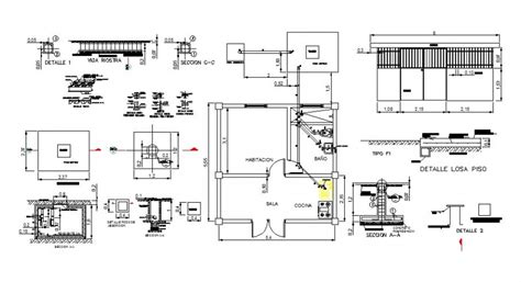 House Plan Elevation Section And Other Construction Detail D View CAD Block Layout Dwg File