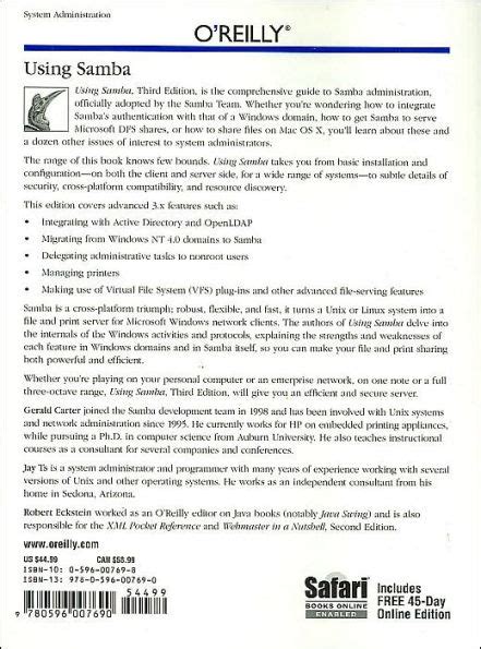 Using Samba A File And Print Server For Linux Unix And Mac Os X By Gerald