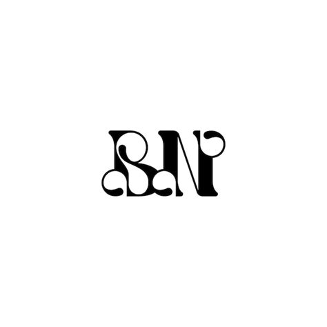 Premium Vector Bn Monogram Logo Design Letter Text Name Symbol