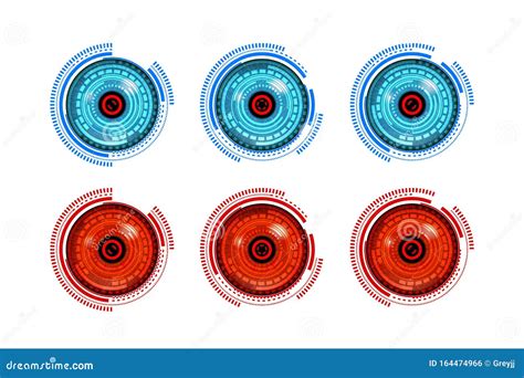 Cyber Eye Or Retina Scanning System Illustration