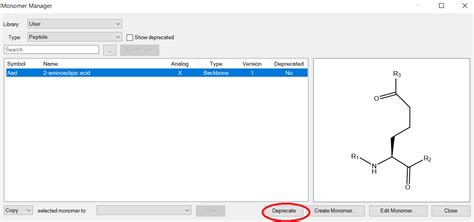 Chemdraw How Can I Remove A Monomer From The Helm Monomer User Library Revvity Signals