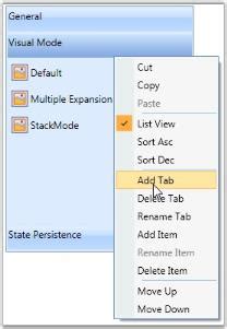Using Context Menu In GroupBar In WPF Navigation Pane Syncfusion