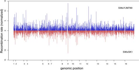 Genome Wide Recombination Rate Of S Cerevisiae Segregants Download Scientific Diagram