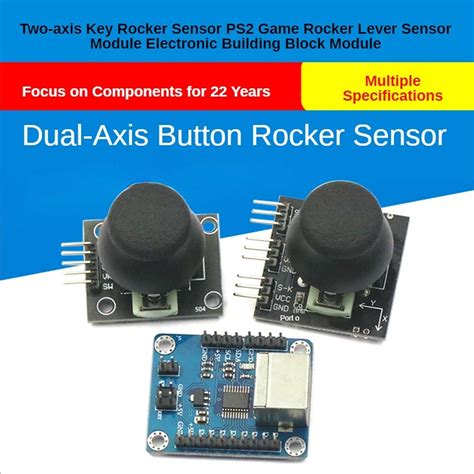 two axis key rocker sensor ps2 game rocker lever sensor module