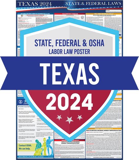 2024 Texas State And Federal Labor Laws Poster English