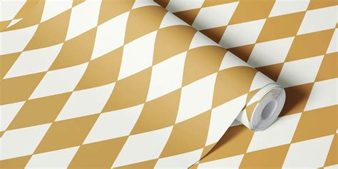 Gold Harlequin Diamond Wallpaper For Modern Rooms