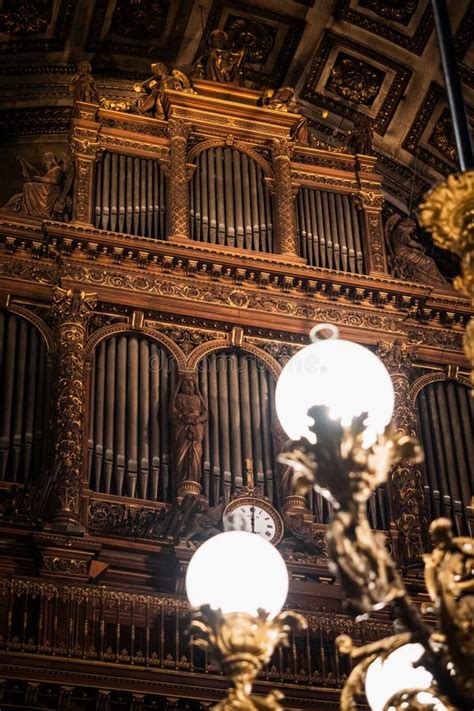 Monumental Organ Inside The Church Of The Madeleine Paris 4 Editorial