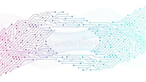 Digital Tech Motherboard Texture Design Creative Idea Banner Concept