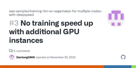 No Training Speed Up With Additional Gpu Instances Issue Aws Samples Training Llm On