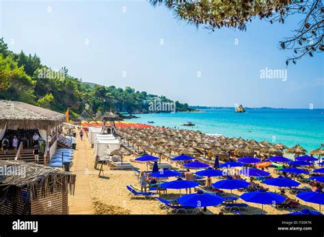 Spectacular View Over The Beaches Of Platis Gialos And Makris Gialos