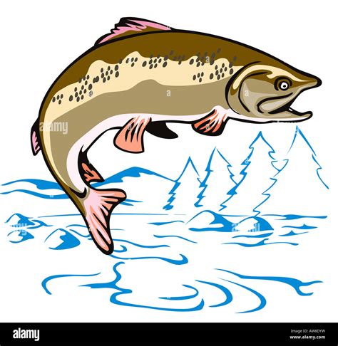 Brown Trout Jumping