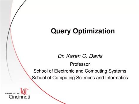 Ppt Query Optimization Powerpoint Presentation Free Download Id