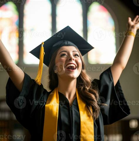 A Grad Student Celebrating Her Graduation World Students Day Images