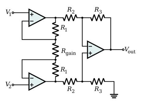Circuit Diagram Of Instrumentation Amplifier Using Op Amp
