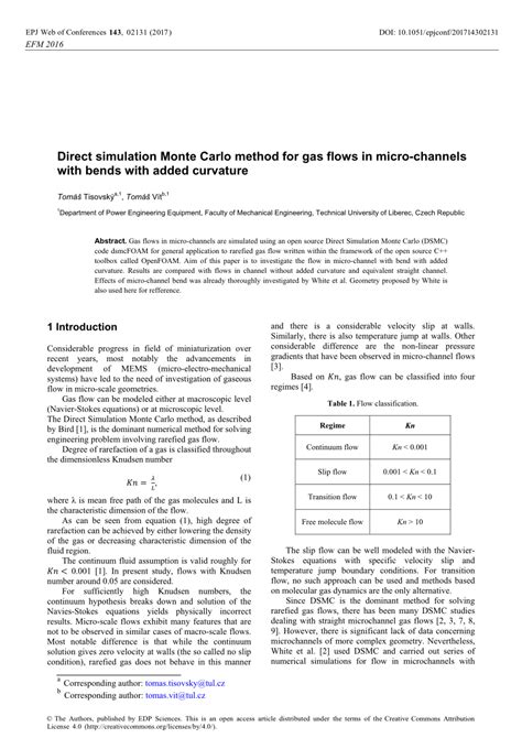 Pdf Direct Simulation Monte Carlo Method For Gas Flows In Micro