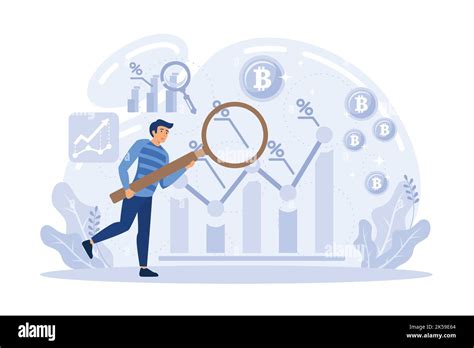 Technical Trader Analyzing Stock Chart Crypto Market Analysis