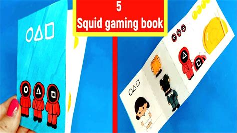 Игровая книга игра в кальмара Поделки из бумаги Squid Game Diy 5 Squid Gaming Book Youtube