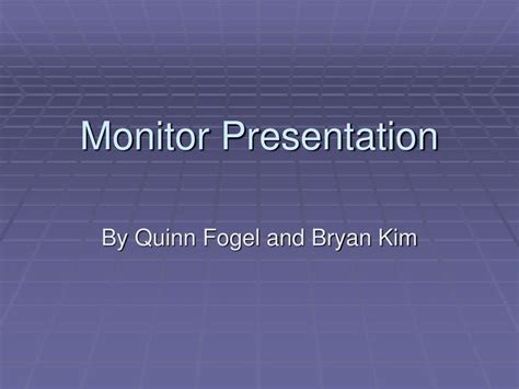 PPT Monitor Presentation PowerPoint Presentation Free Download ID