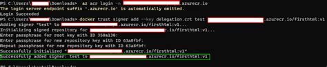 Issue With Pushing Signed Docker Image To Azure Container Registry With